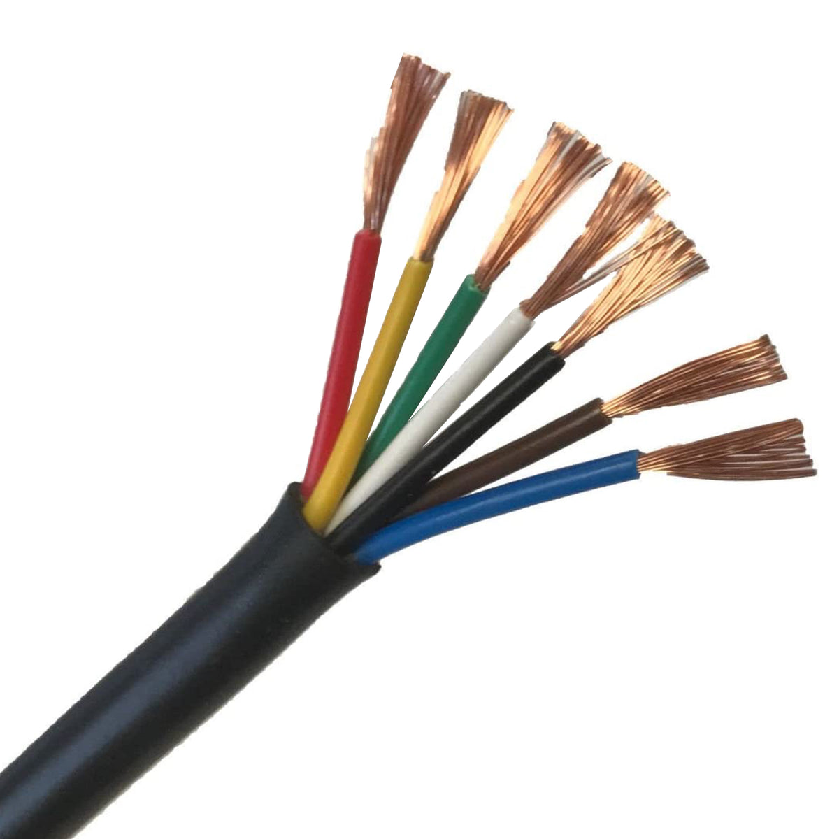 7 Core Cable 0.5mm² 11Amps 12V 24V Wire Caravan Trailer LED Lights ...